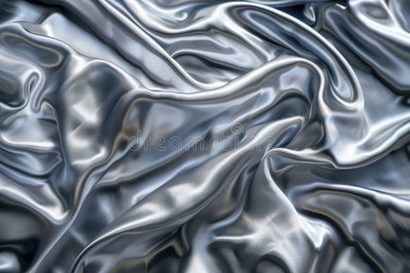Shiny Silver Fabric Close Up Stock Image - Image of sheen, glossy ...