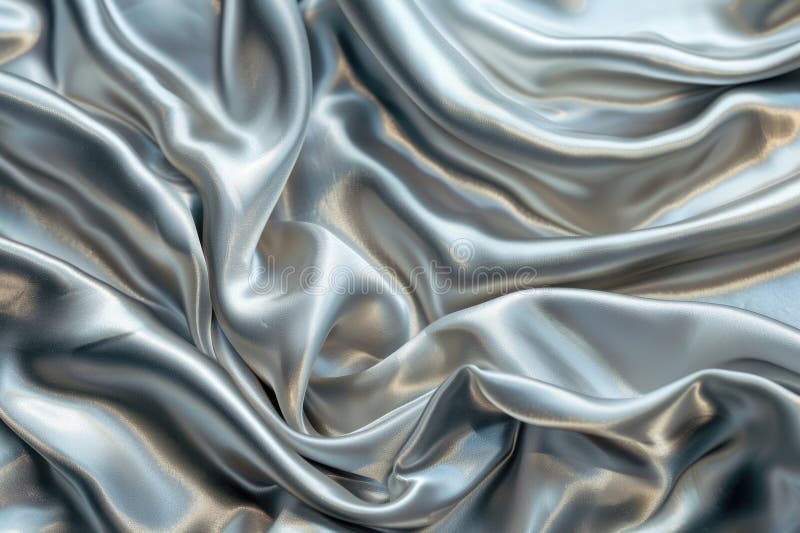 Shiny Silver Fabric Close Up Stock Photo - Image of generated, detailed ...