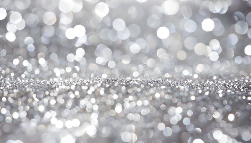Shiny Silver Glitter As Background. Bokeh Effect Stock Photo - Image of ...