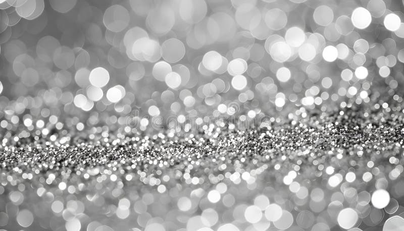 Shiny Silver Glitter As Background. Bokeh Effect Stock Photo - Image of ...