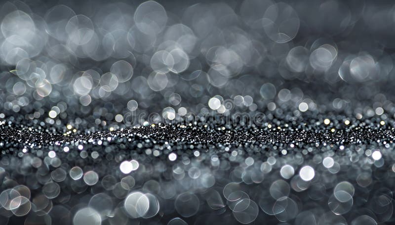 Shiny Silver Glitter As Background. Bokeh Effect Stock Photo - Image of ...
