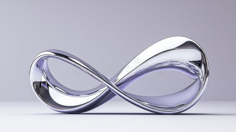 A Shiny Silver Infinity Symbol. Stock Illustration - Illustration of ...