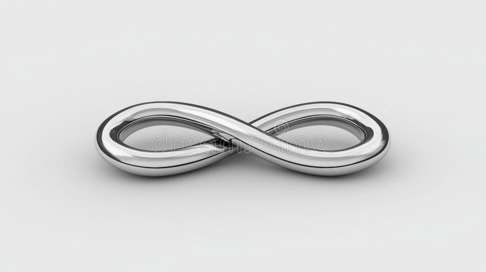 A Shiny Silver Infinity Symbol. Stock Image - Image of outward, single ...