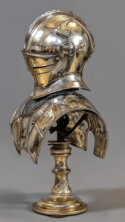 Shiny Silver Knight S Armor Display Piece Stock Illustration ...