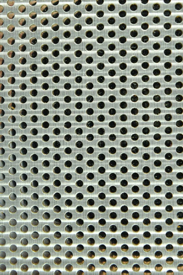 Shiny Silver Metal Pattern with Round Hole Stock Photo - Image of ...
