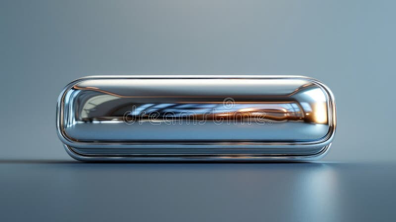 A Shiny Silver Object Sitting on a Table with Some Reflections, AI ...