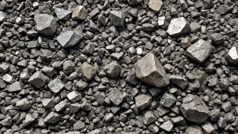Shiny Silver Ore Heap a CloseUp Snapshot of Mining Minerals Stock ...
