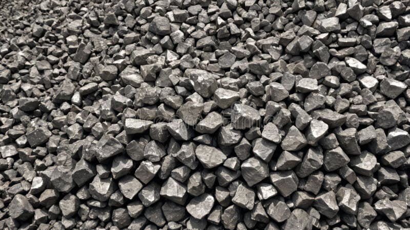 Shiny Silver Ore Heap a CloseUp Snapshot of Mining Minerals Stock ...