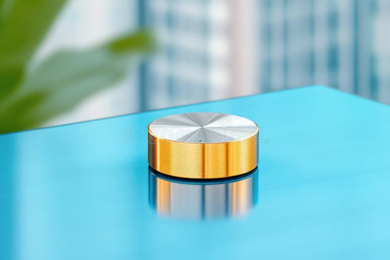 Shiny Silver Round Metallic Button for Home Decor or Clothing Design ...