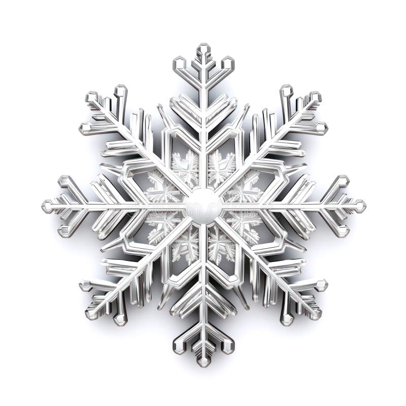 Shiny silver snowflake. stock illustration. Illustration of symbol ...