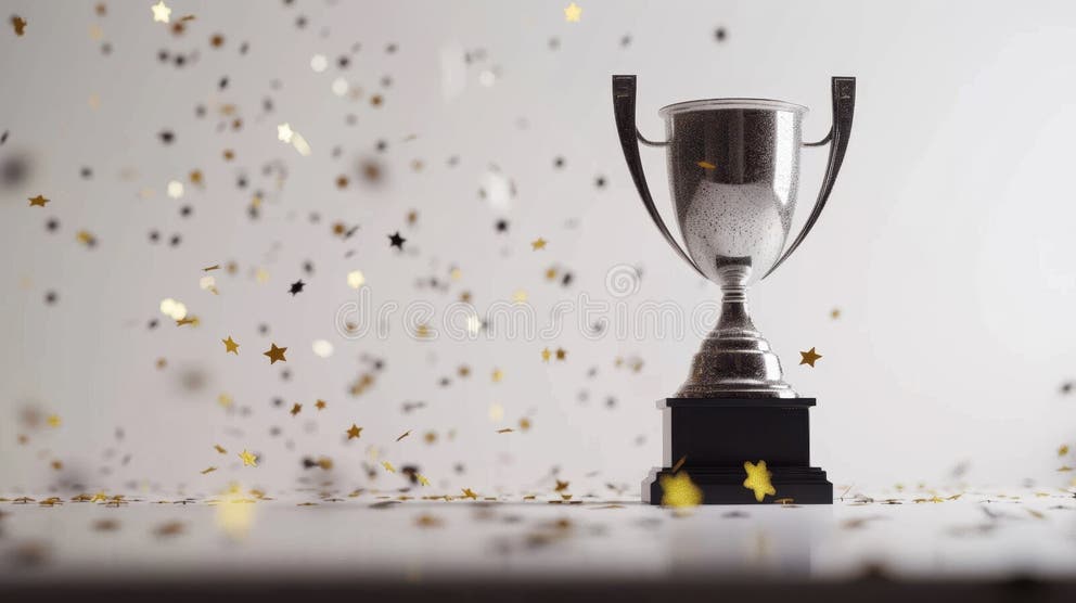 The Shining Silver Trophy.. AI Generated Stock Image - Image of party ...