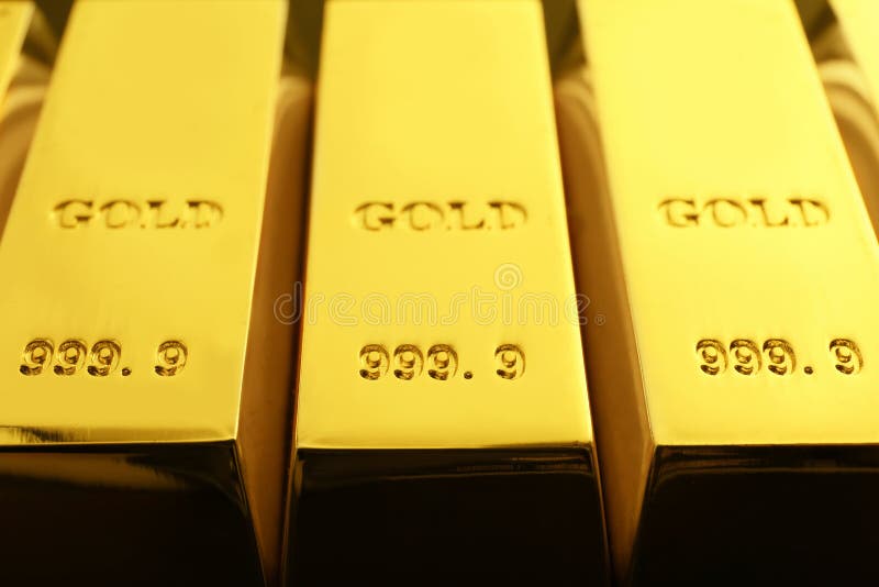 Shiny Sleek Gold Bars As Background Stock Image - Image of pure ...