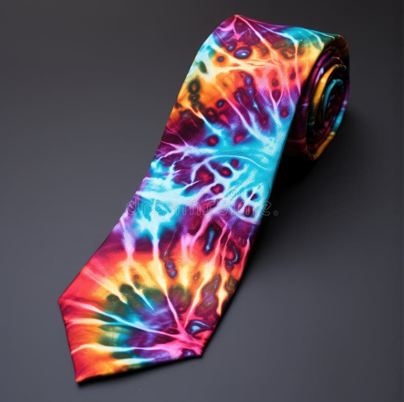 Shiny Smooth Reflective Colorful Tie Stock Illustration - Illustration ...