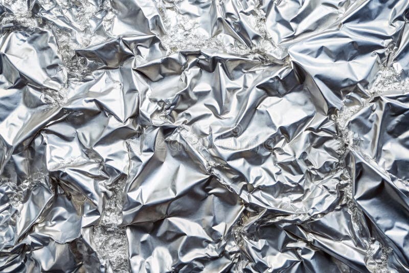 Shiny Silver Foil As Background, Top View Stock Illustration ...