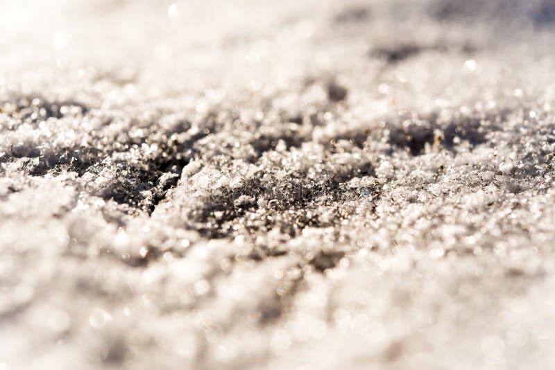 Shiny Snowflakes on the Surface Close Up Stock Photo - Image of snow ...
