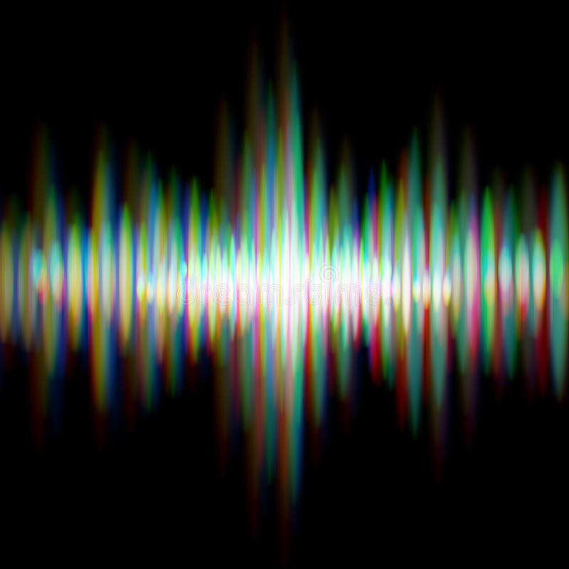 Shiny Sound Waveform with Vibrating Light Aberrations Stock Vector ...