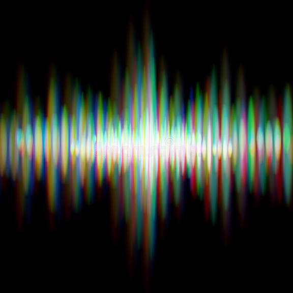 Shiny Sound Waveform with Vibrating Light Aberrations Stock Vector ...