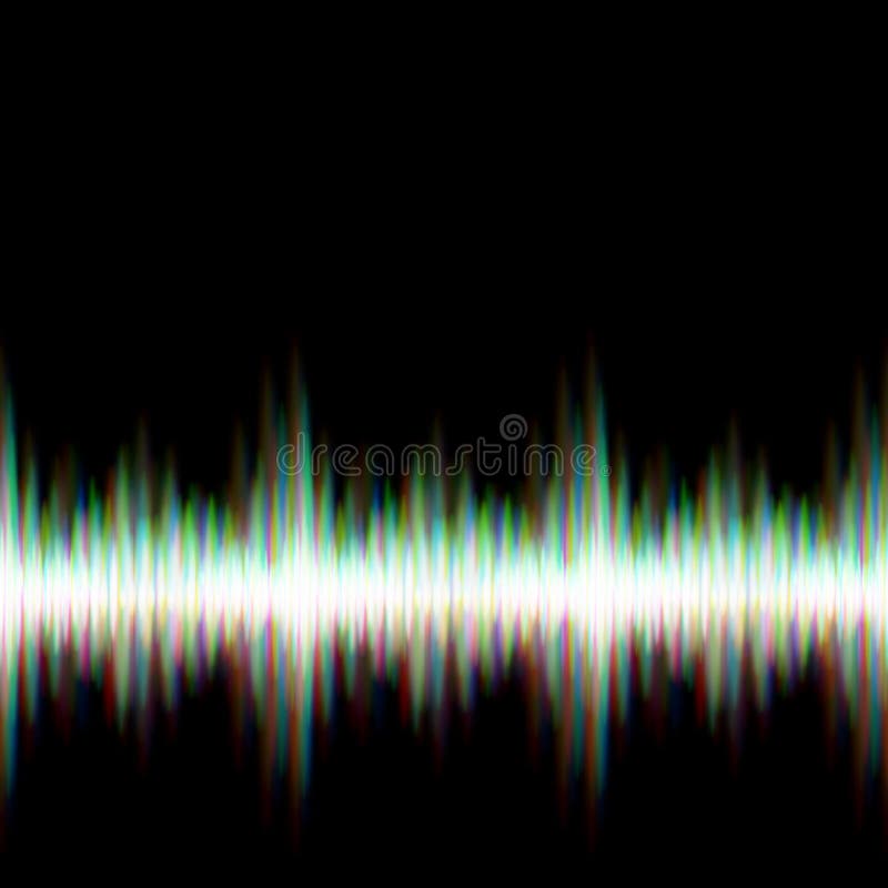 Shiny Sound Waveform with Vibrating Light Aberrations. Stock Vector ...