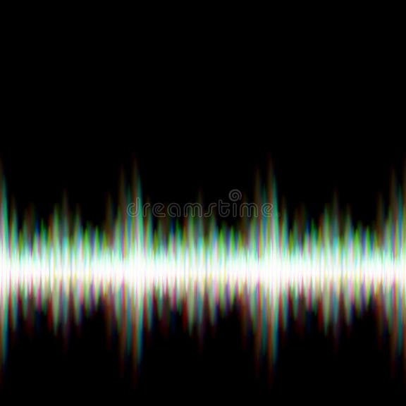 Shiny Sound Waveform with Vibrating Light Aberrations. Stock Vector ...