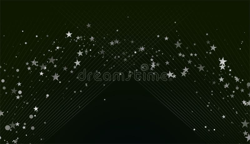 Shiny Sparkling Stars and Particles with Lines Abstract Background ...