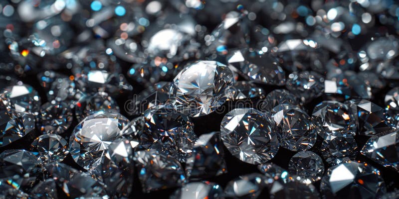 Shiny Sparkling Very Small Molitude of Diamonds, Texture, Top View ...