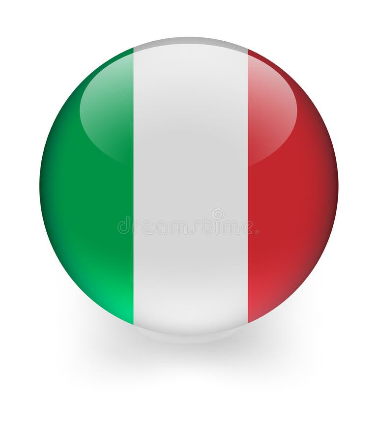 Shiny Sphere with Italian Flag Stock Illustration - Illustration of ...