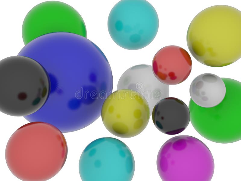 Shiny Spheres in Multiple Colour Stock Illustration - Illustration of ...