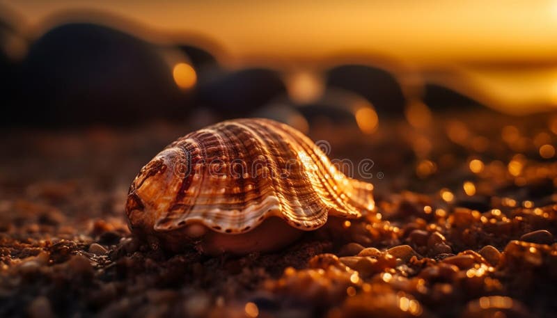 Shiny Spiral Conch Shell, a Souvenir from Tropical Vacations Generated ...