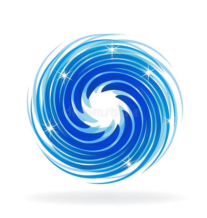 Blue Spiral Wave Abstract Vector Stock Vector - Illustration of motion ...