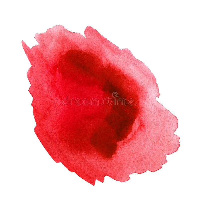 Shiny Splatter of Red Watercolor Stock Illustration - Illustration of ...