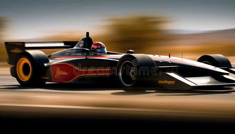 Shiny Sports Car Driving on Modern Track Generative AI Stock Image ...