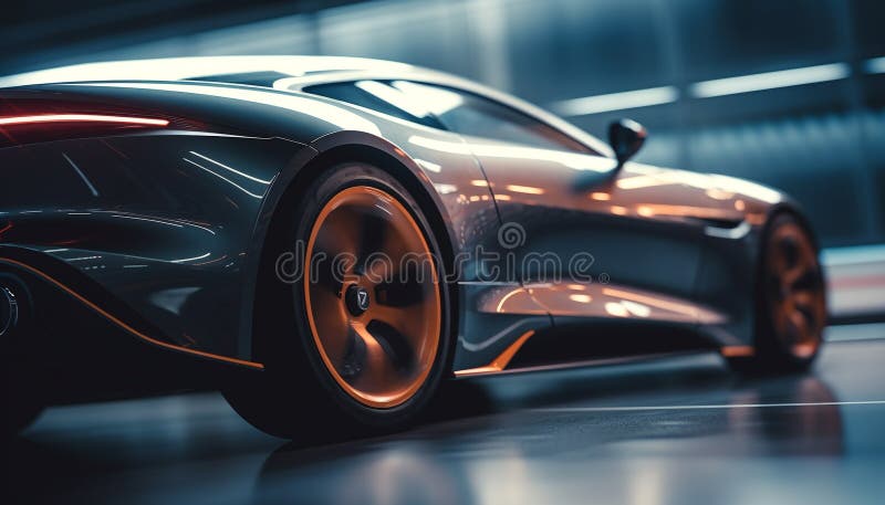 Shiny Sports Car with Modern Elegance and Technology Generative AI ...