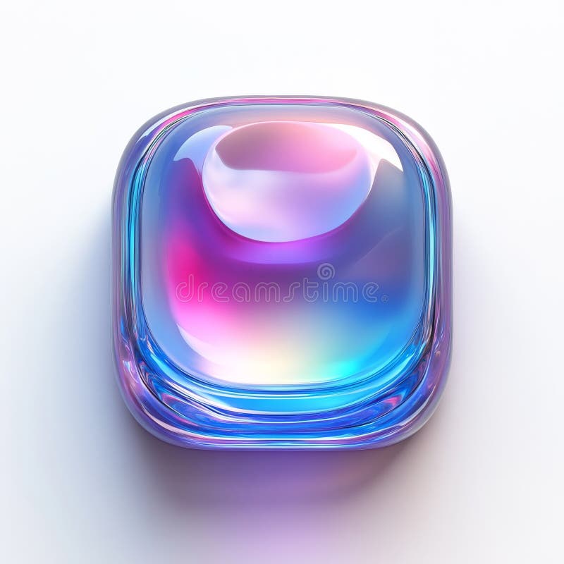 Shiny Square Button: a Lively, Shimmering Square Button Designed with ...