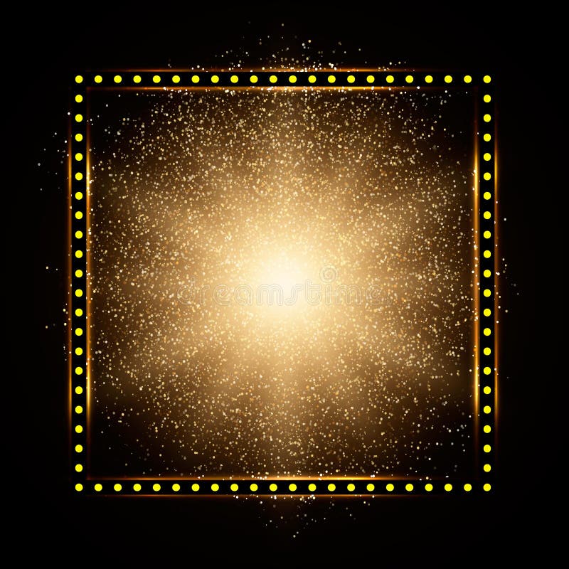 Shiny Square Frame Retro Background Stock Illustration - Illustration ...