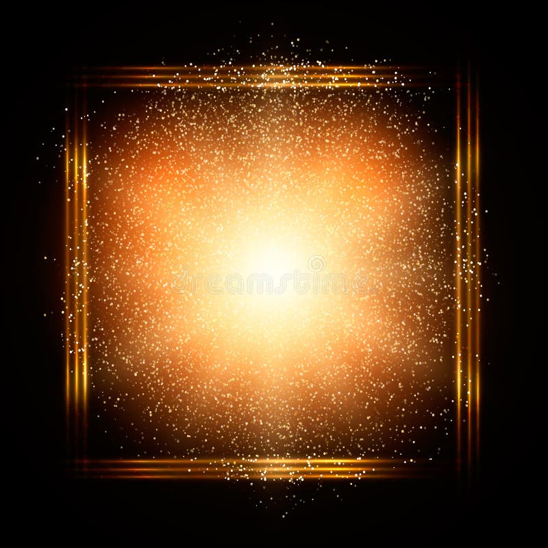 Shiny Square Frame Retro Background Stock Illustration - Illustration ...