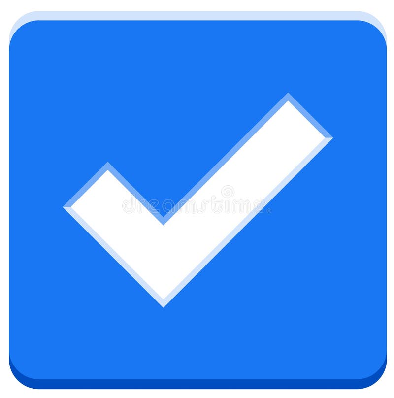 Shaped Blue Checkmark Vector Illustration Icon Stock Illustrations – 19 ...