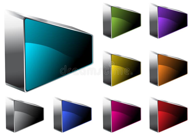 Shiny square web buttons stock vector. Illustration of connection - 9285818