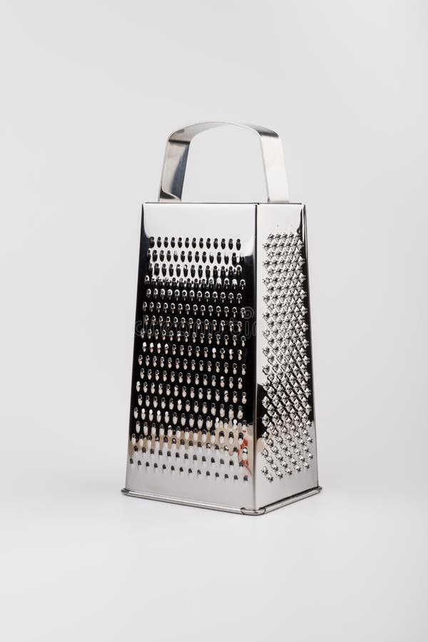 Shiny Stainless Steel Cheese Grater Stock Image - Image of foodstuff ...