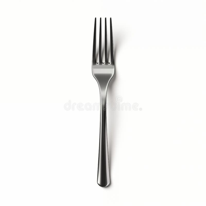 Shiny Stainless Steel Fork Isolated on White Background Stock ...