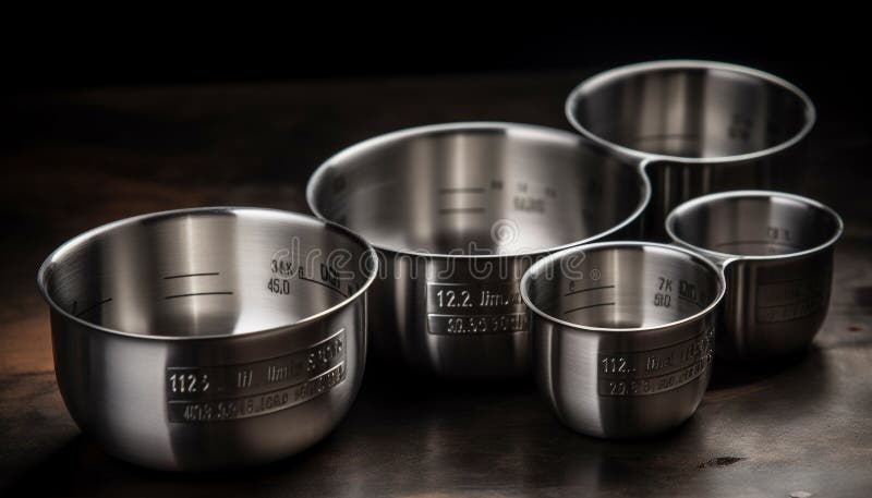 Shiny Stainless Steel Kitchen Utensils in a Row, Ready for Use ...