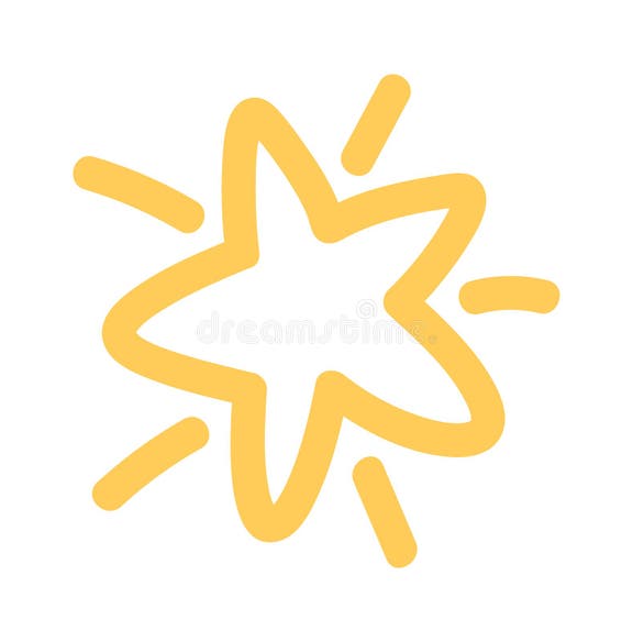 Shiny Star Color Doodle Element Stock Vector - Illustration of burst ...