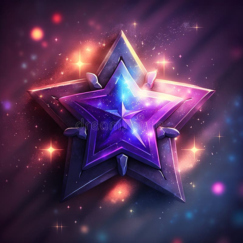 Shiny star, Generative AI stock illustration. Illustration of light ...