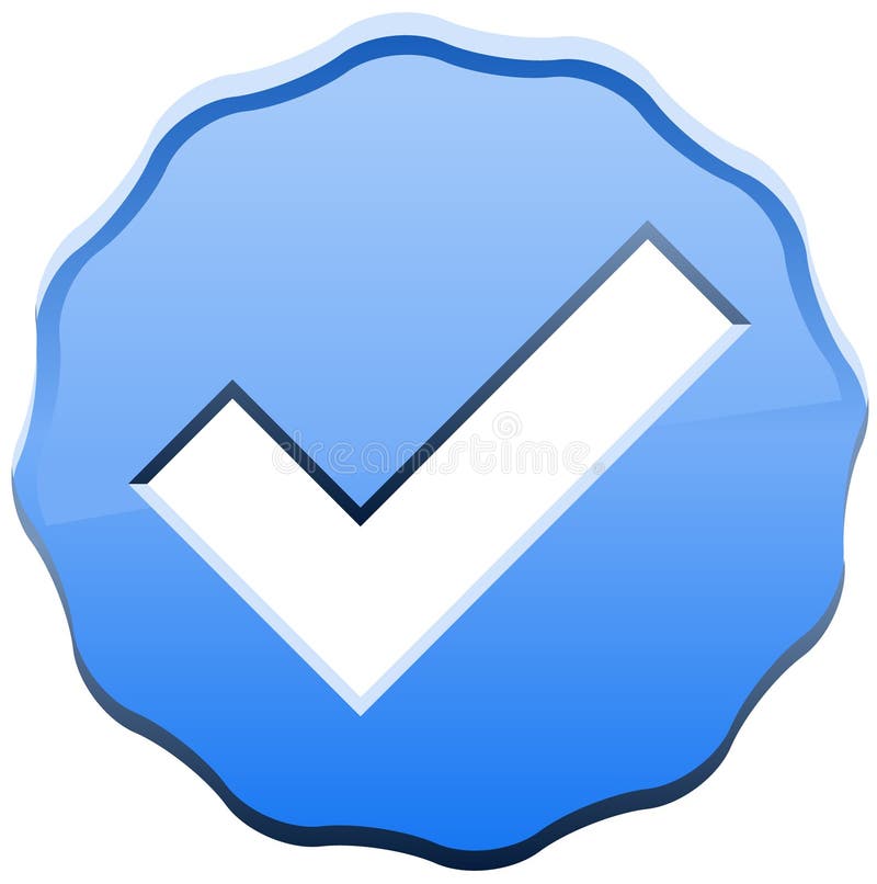 Shaped Blue Checkmark Vector Illustration Icon Stock Illustrations – 8 ...