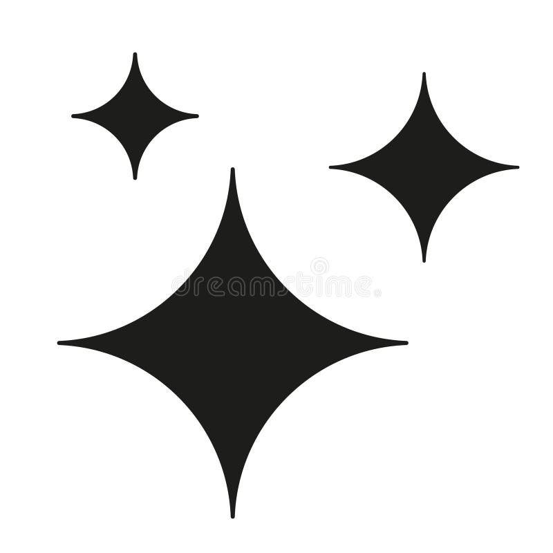 Shiny Stars Group, Sparkling Sparkle Shapes, Stars Sparkles Vector ...