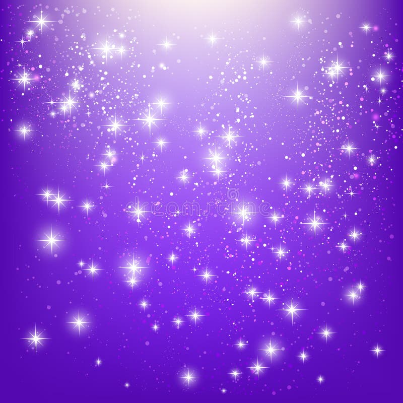 Shiny stars on purple stock vector. Illustration of holiday - 54396460