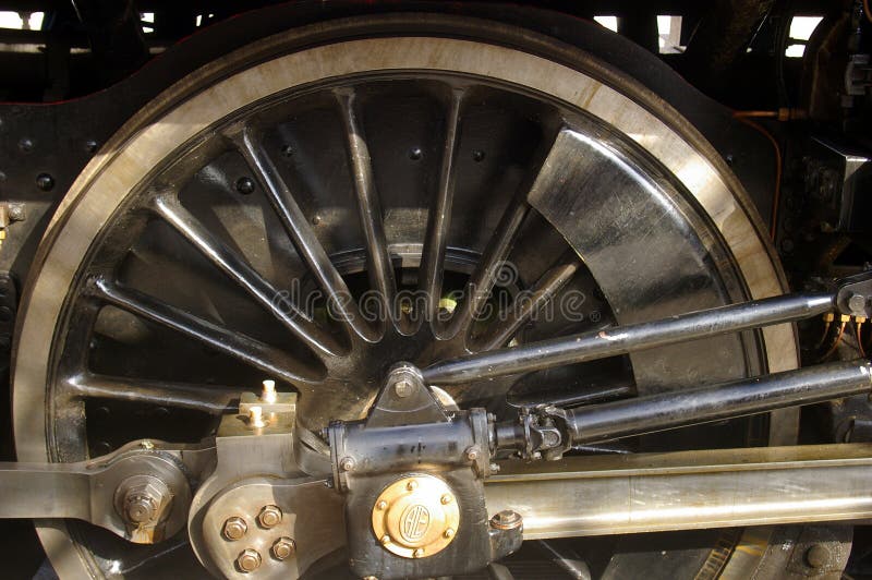 Shiny Steam Locomotive Wheel Stock Photo - Image of passenger ...