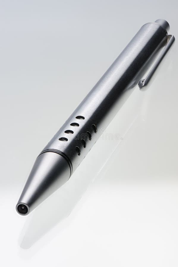 Shiny Steel Ball-point Pen, Hyper DoF Stock Image - Image of horizontal ...