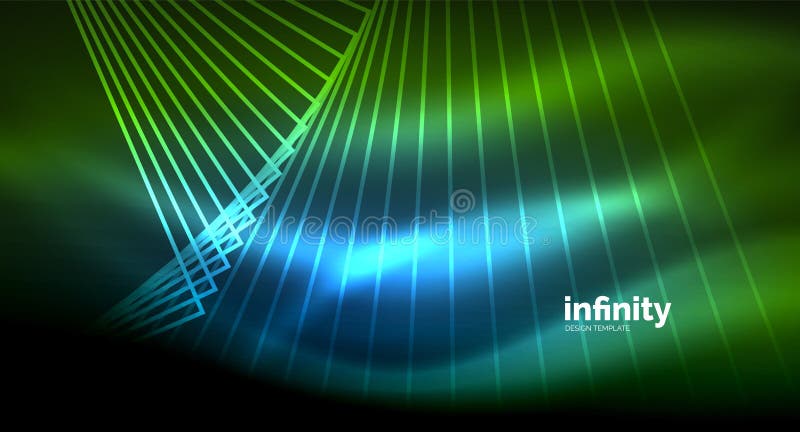 Shiny Straight Lines on Dark Background, Techno Digital Modern Template ...