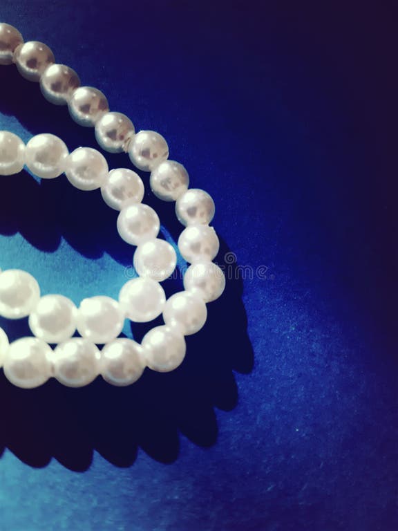 Shiny string of pearls stock image. Image of bead, navyblue - 204232947