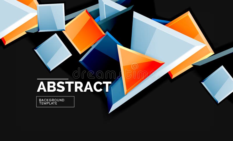 Shiny Style Geometric Background Stock Vector - Illustration of blue ...